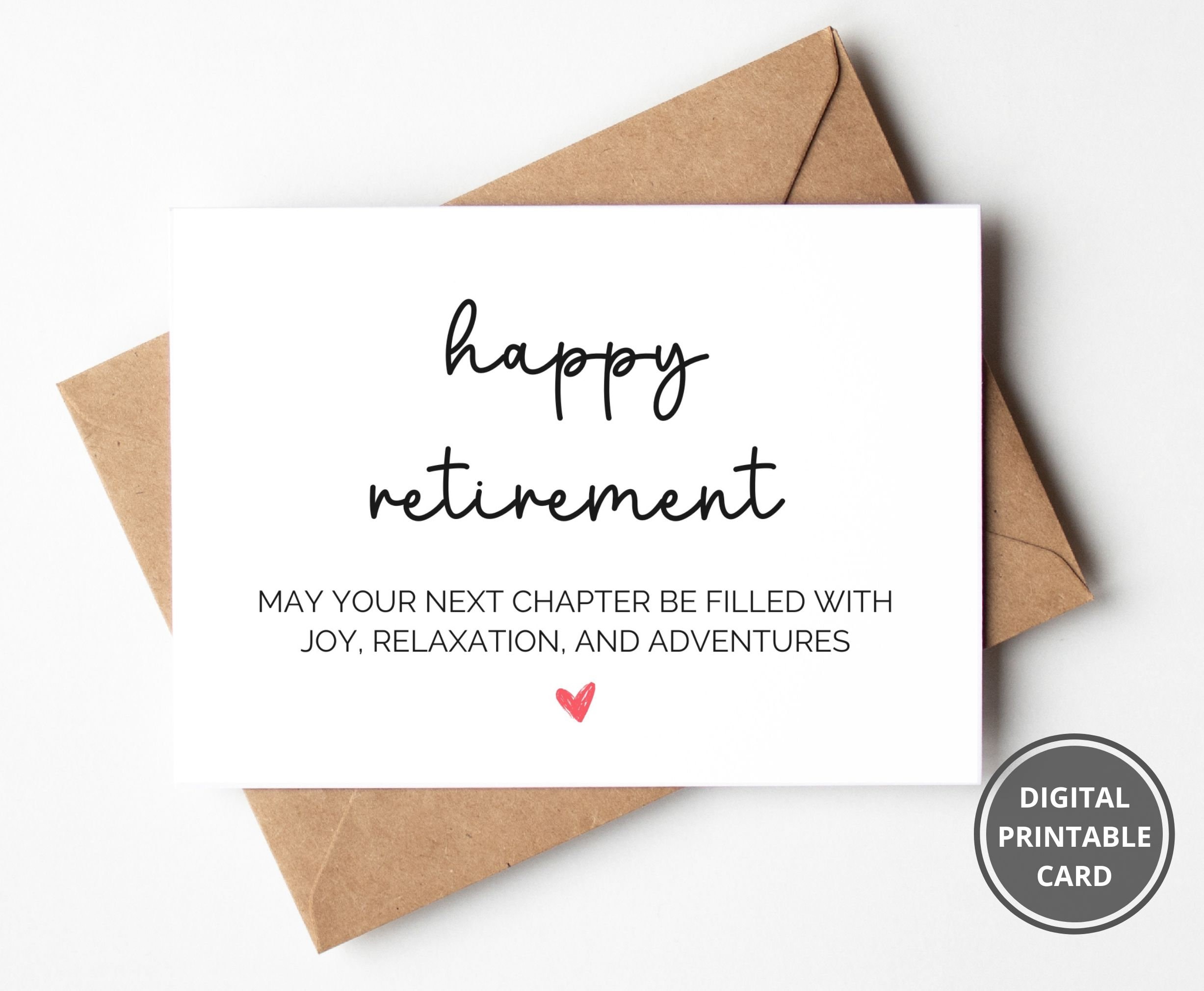 Happy Retirement Card, Good Luck on Your Retirement Printable Card ...