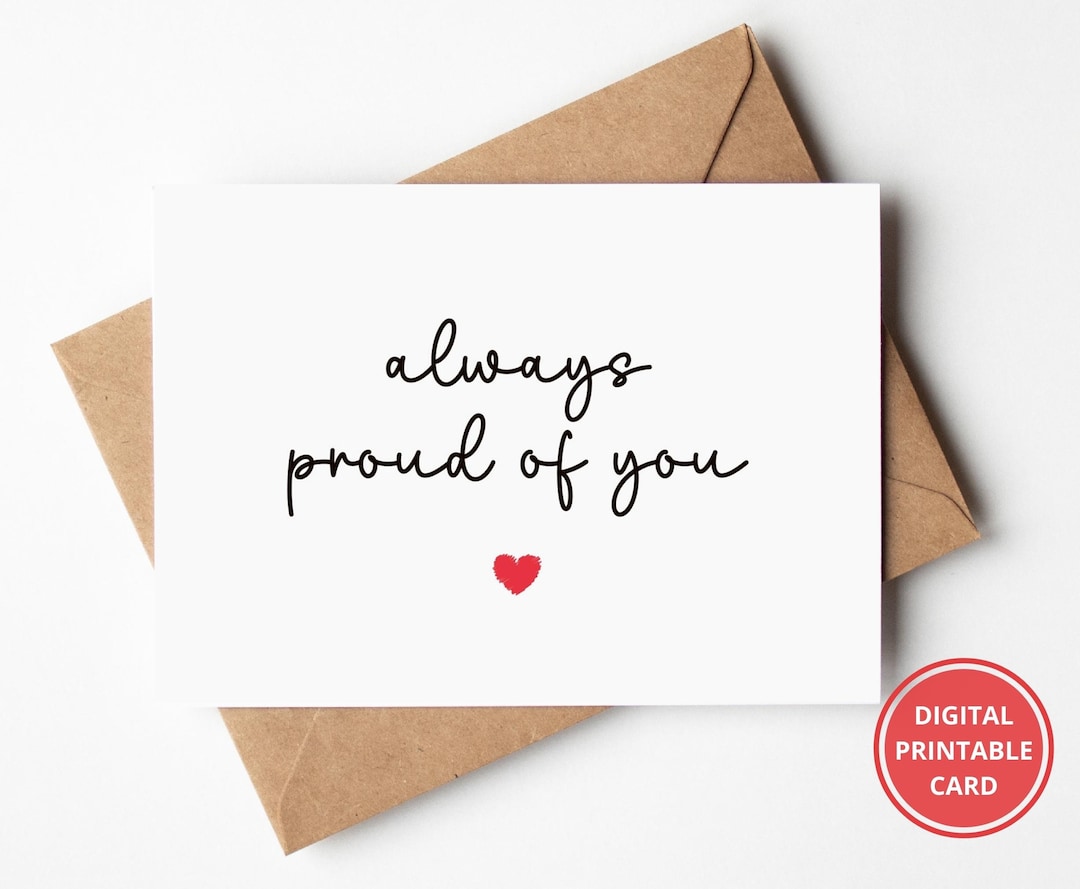 Proud of You Card, Well Done Card, Congrats Card, Encouragement ...