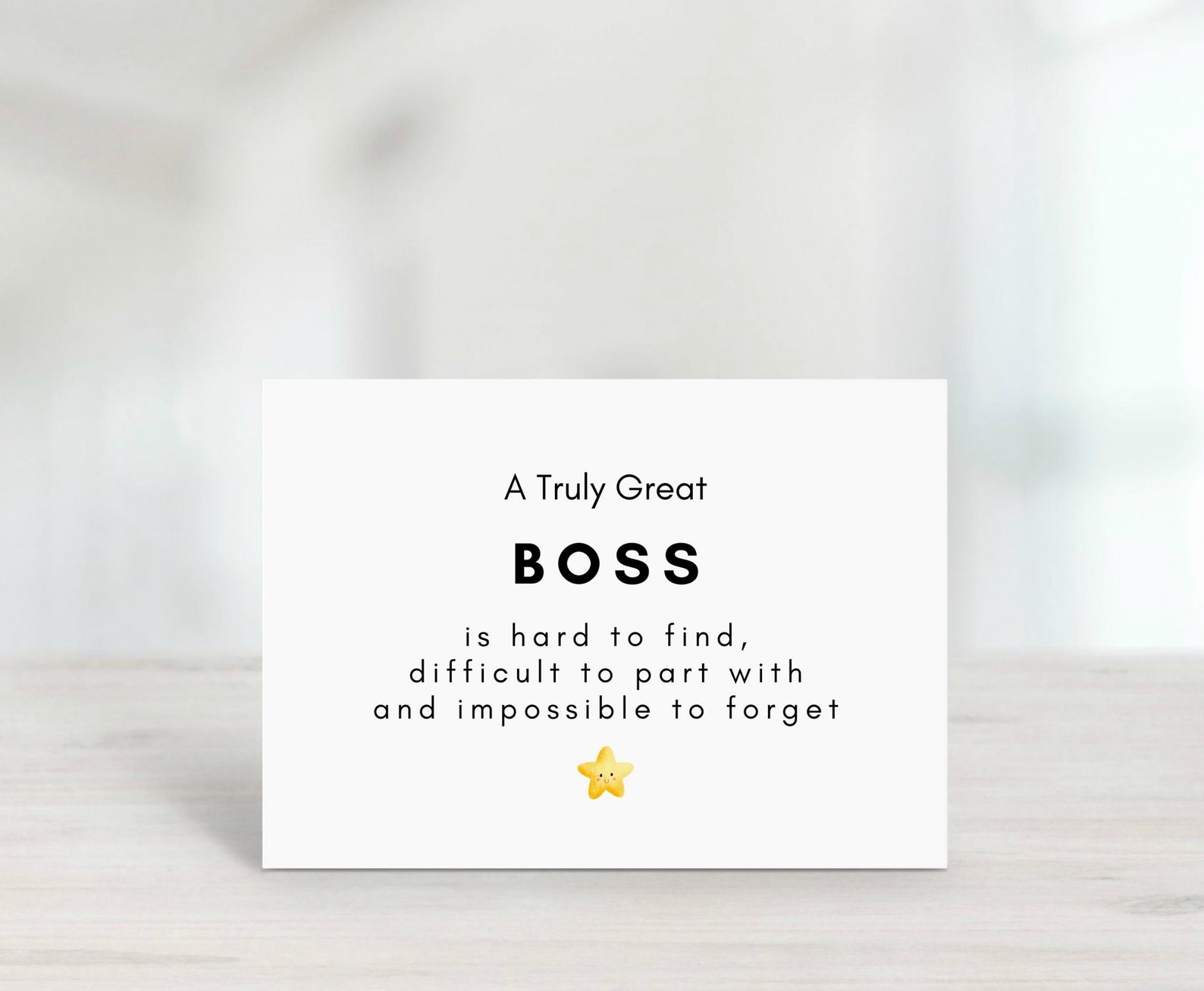 Thank You Card, for Boss, Leaving Work, Retirement Card, Boss ...