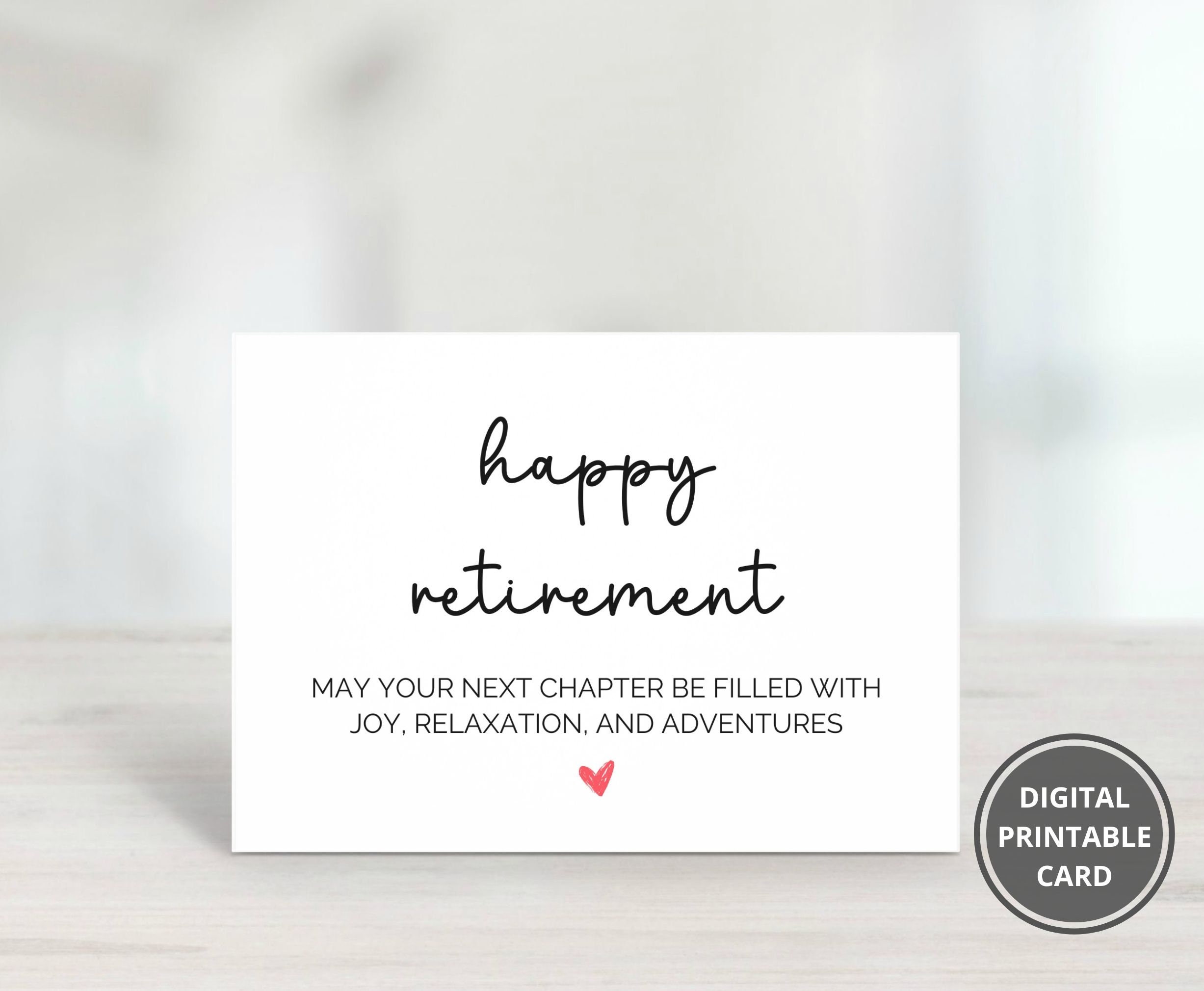 Happy Retirement Card, Good Luck on Your Retirement Printable Card ...