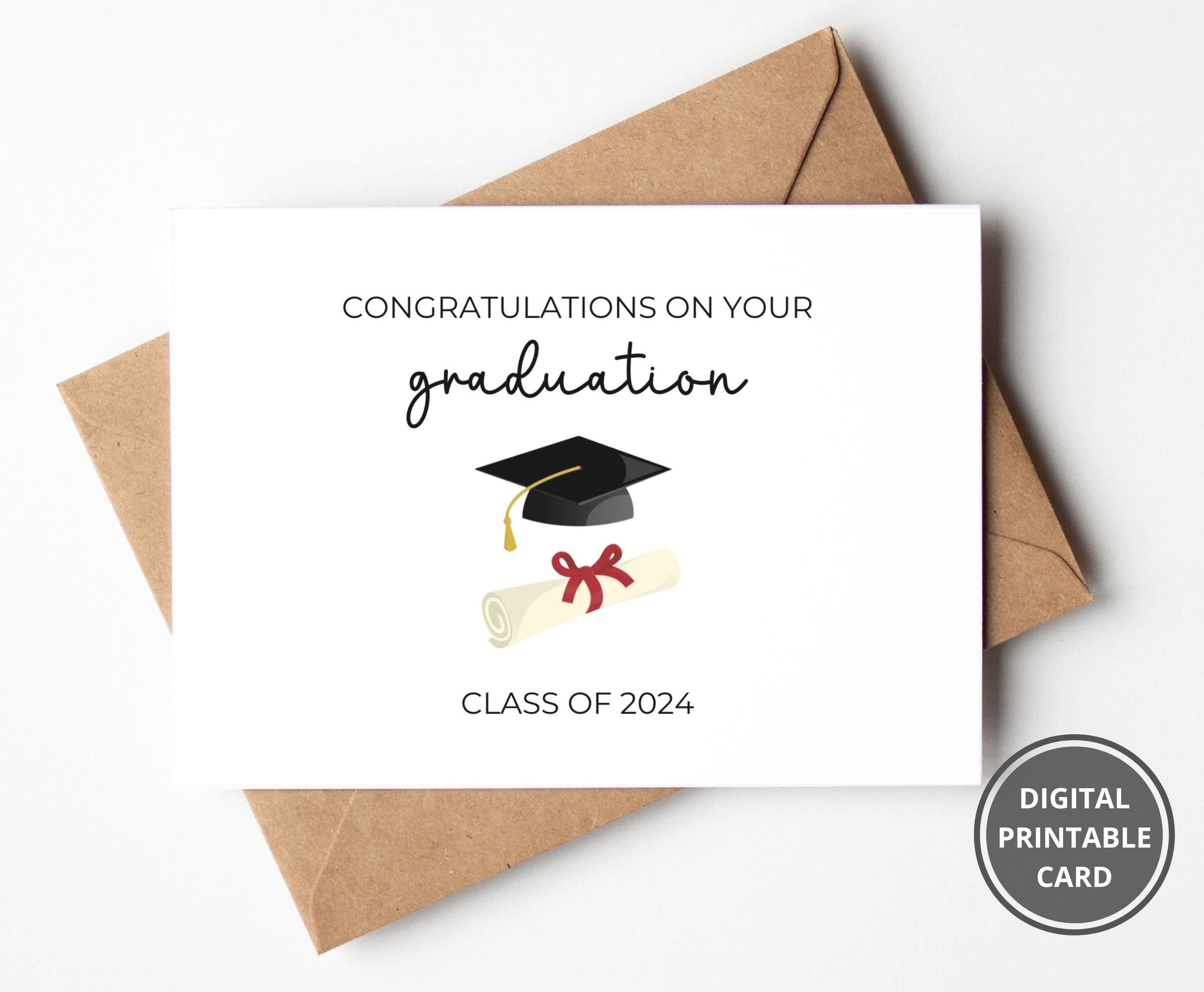 Graduation Card, Printable Congratulations on Your Graduation Card ...