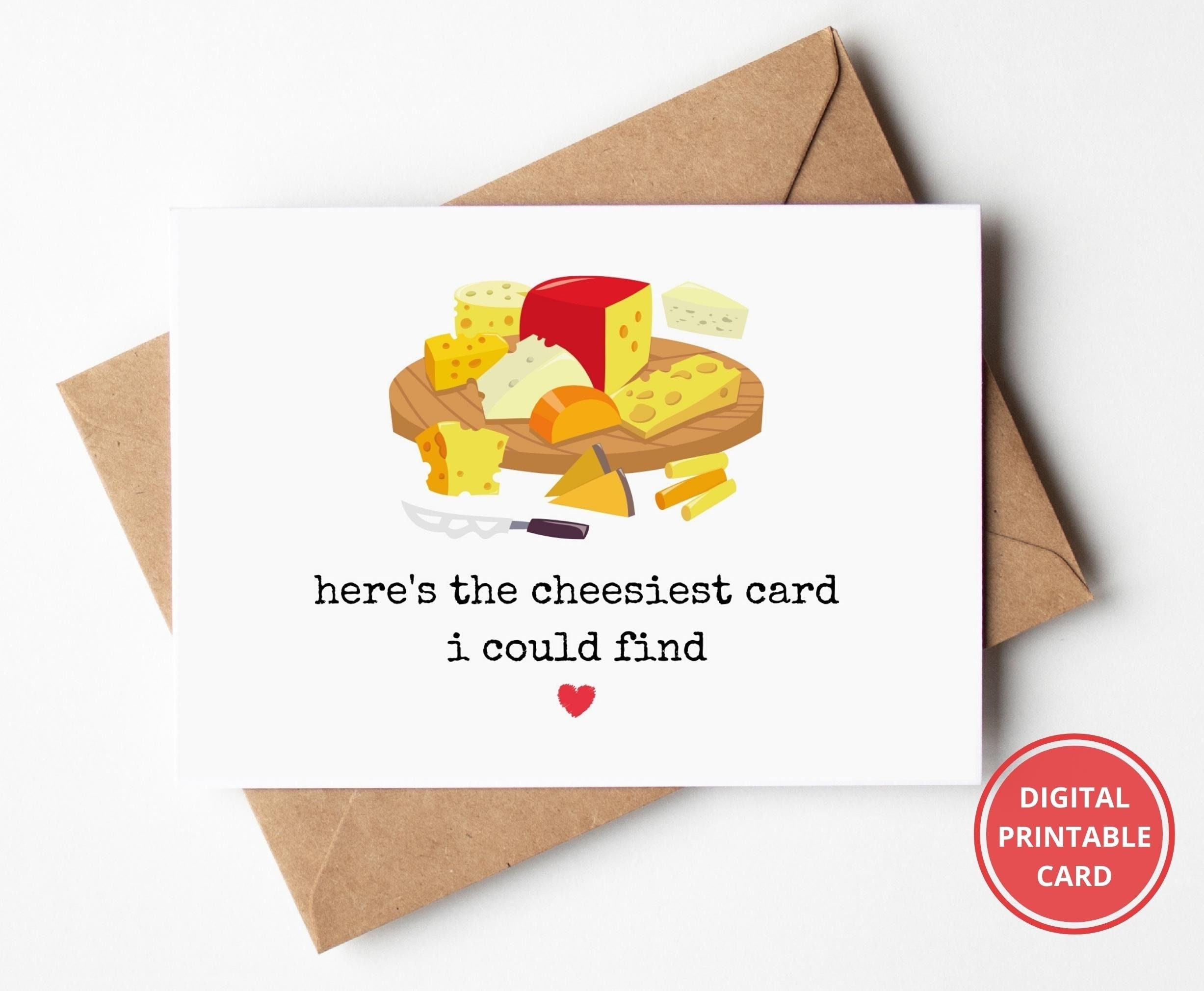 Cheesy Anniversary, Funny Anniversary Card, Pun Anniversary, Card for ...