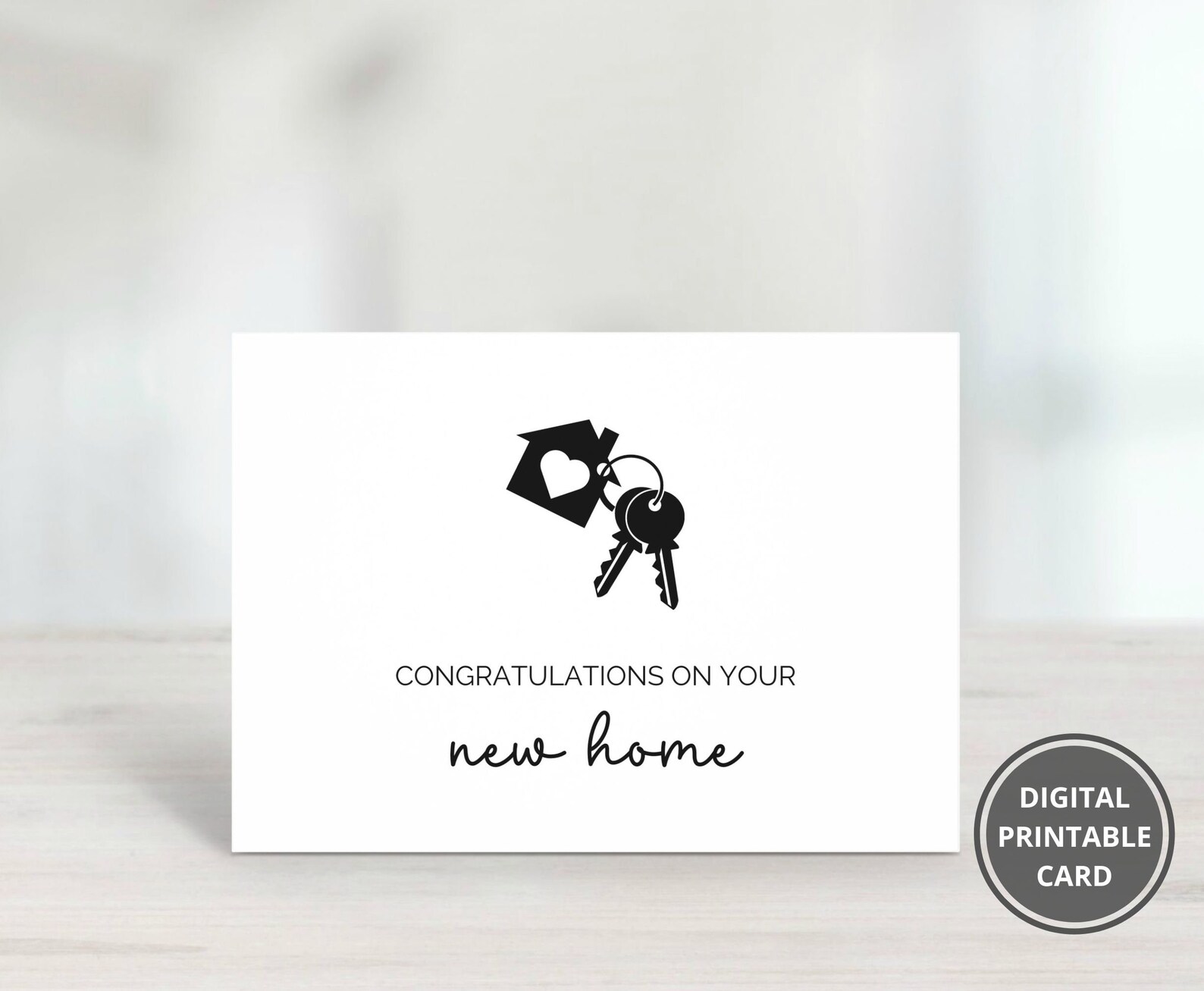 Congratulations on Your New Home Card, Printable Congrats on Your 1st ...