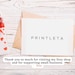 Thank You Card, for Teacher, Teacher Appreciation, Leaving Work ...