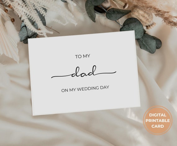 Father of the Bride Father of the Groom Wedding Day Card on | Etsy