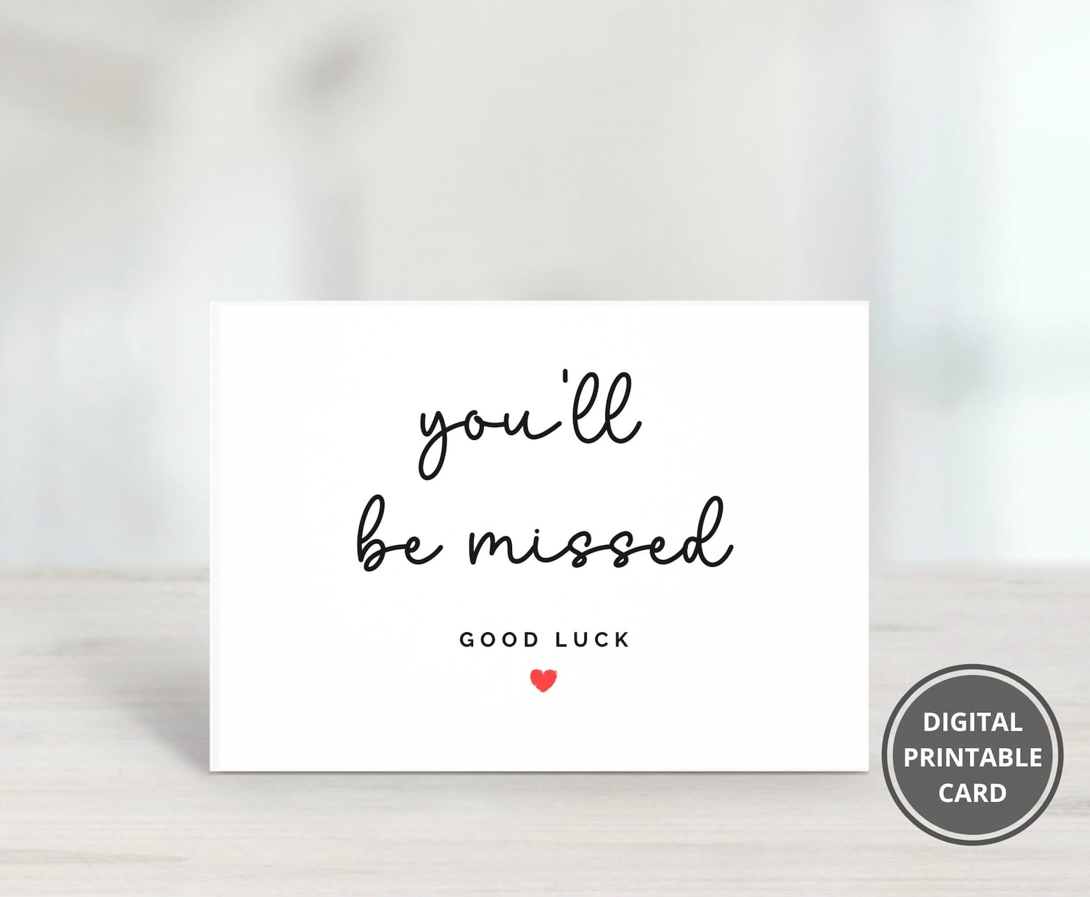 You Ll Be Missed Good Luck Card Printable Best Of Luck In Your New Job