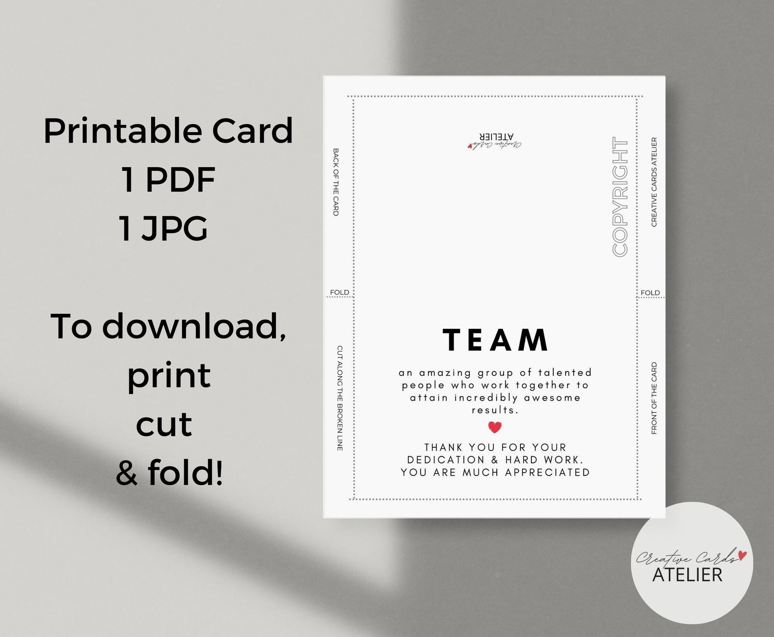 Team Thank You Employee Appreciation Card Corporate Thank | Etsy UK