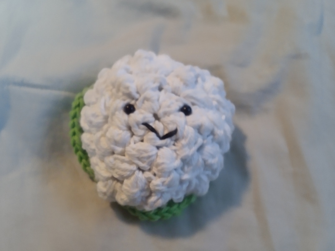 Crochet Cauliflower Amigurumi Toy, Baby Toy, 100% Cotton, Crochet ...