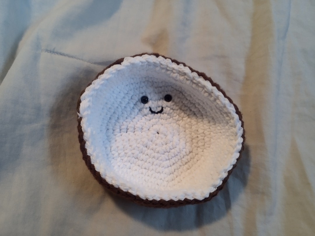Crochet Coconut Amigurumi Toy, Baby Toy, 100% Cotton, Crochet Fruit ...