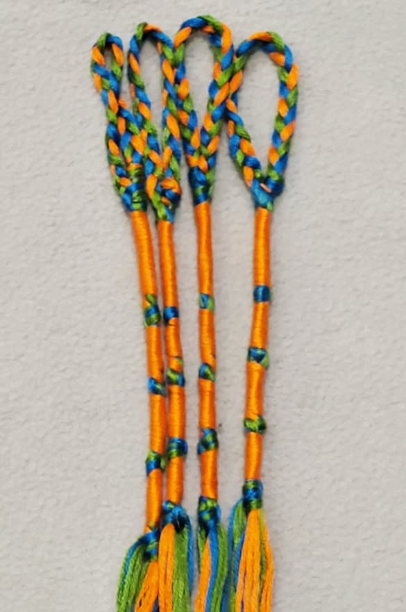 Customizable Tzitzits; Colors and Length, Braided Tzitzits, Multi ...