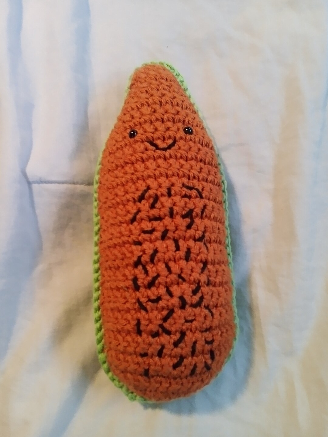 Crochet Papaya Amigurumi Toy, Baby Toy, 100% Cotton, Crochet Fruit ...