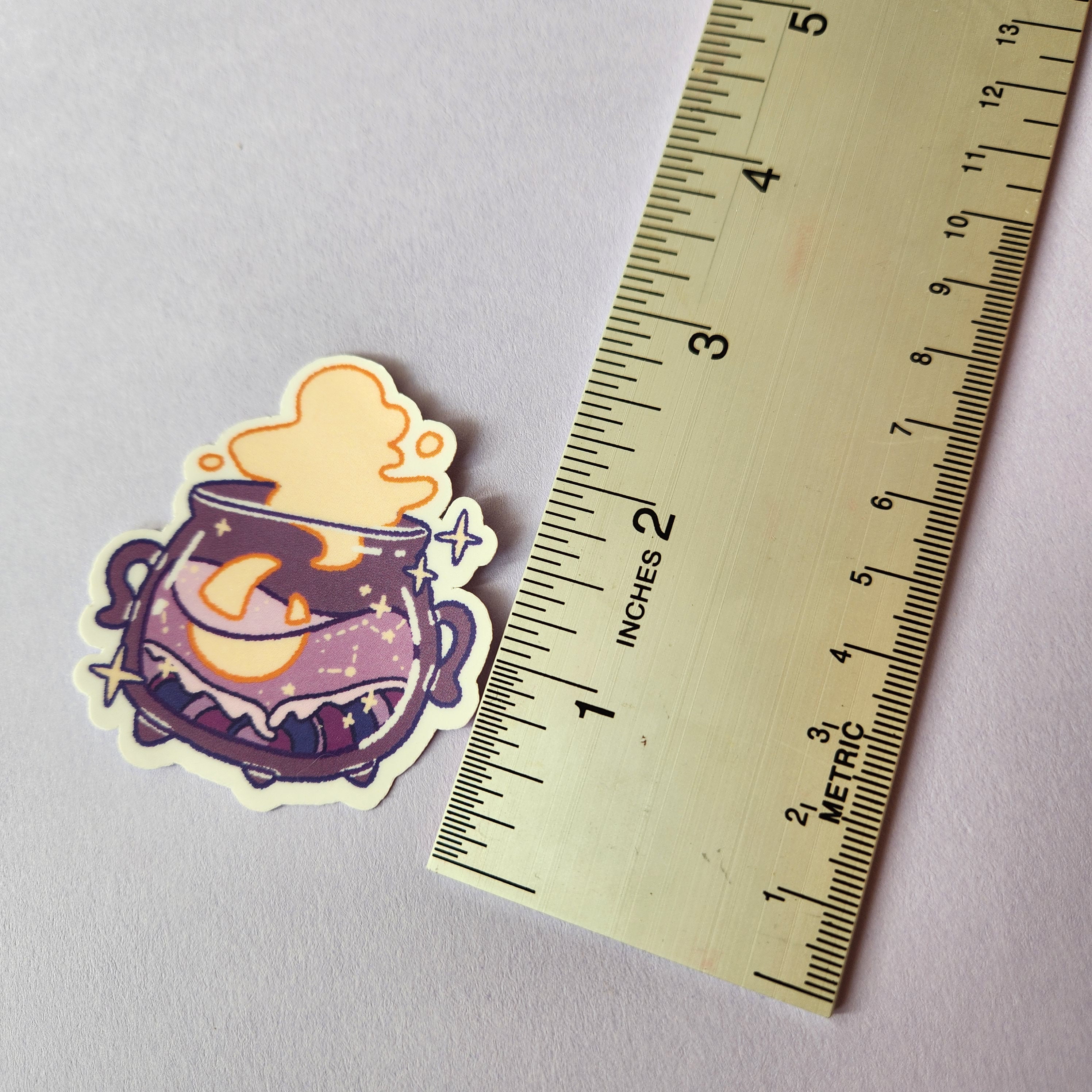 Witch Hat Cauldron Vinyl Die-cut Sticker - Etsy