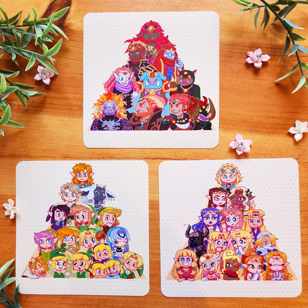 Triforce Characters Print 5 X 5 - Etsy