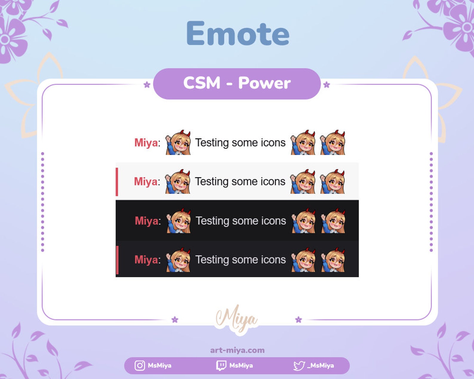 Power CSM Wave Hi Emote for Twitch and Discord P2U Emotes Cute Anime - Etsy