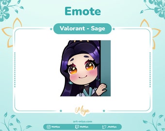 Cute Valorant Sage Emote Set Lurk/peek, Wow, Raid for Twitch Discord ...