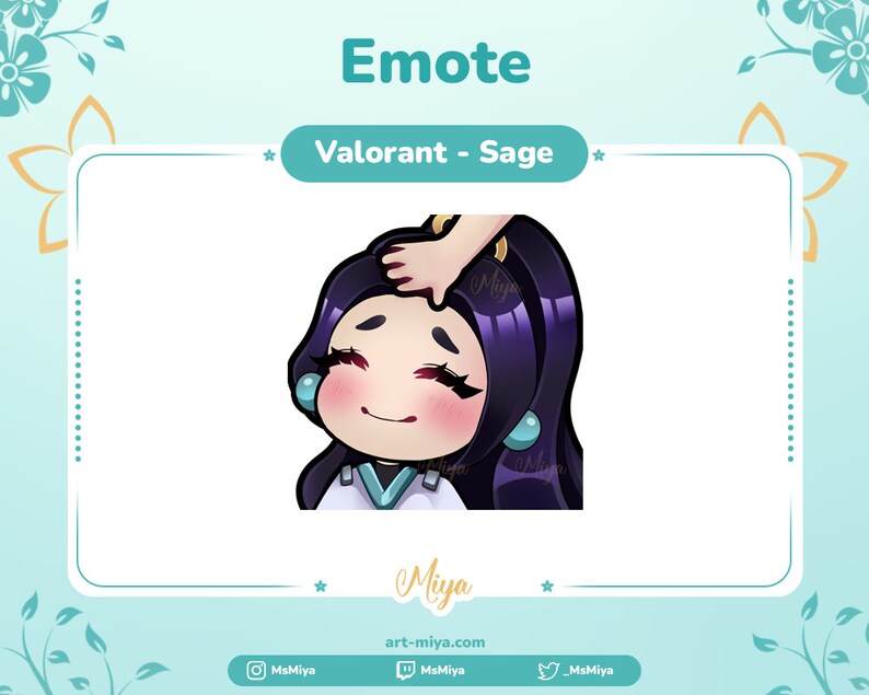 Sage Valorant Cute Pet Emote for Twitch/discord/youtube - Etsy