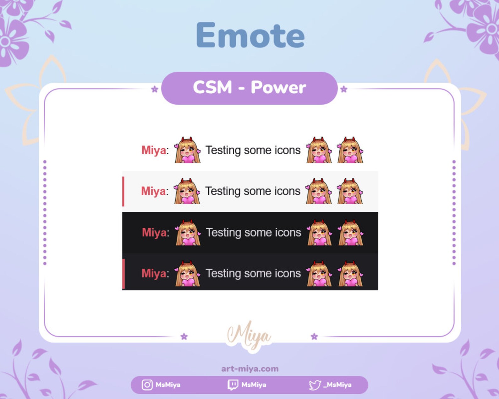 Power CSM Love Emote for Twitch and Discord P2U Emotes Cute Anime - Etsy