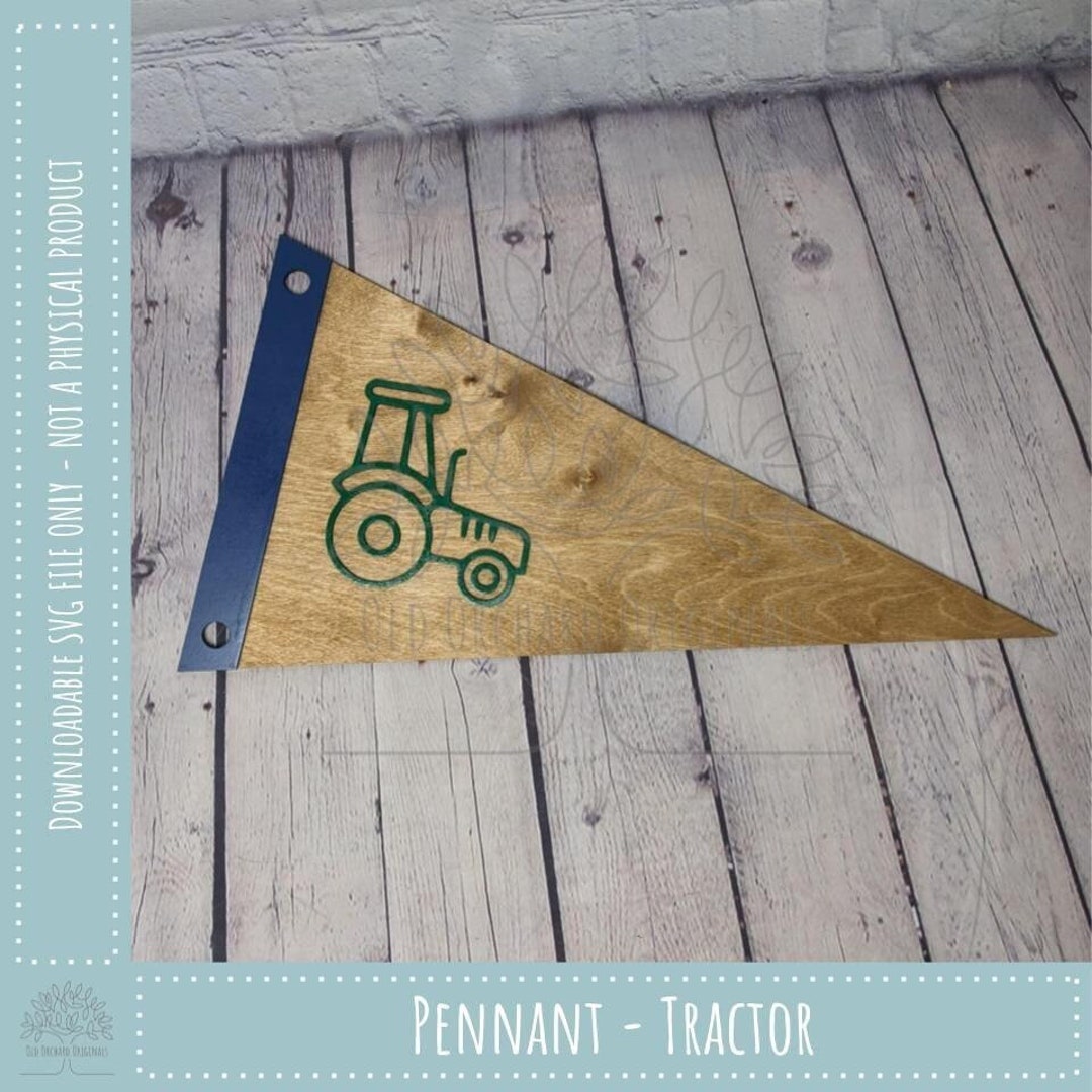 Pennant Flags | Tractor Pennant | Laser Ready Files | SVG | Glowforge ...