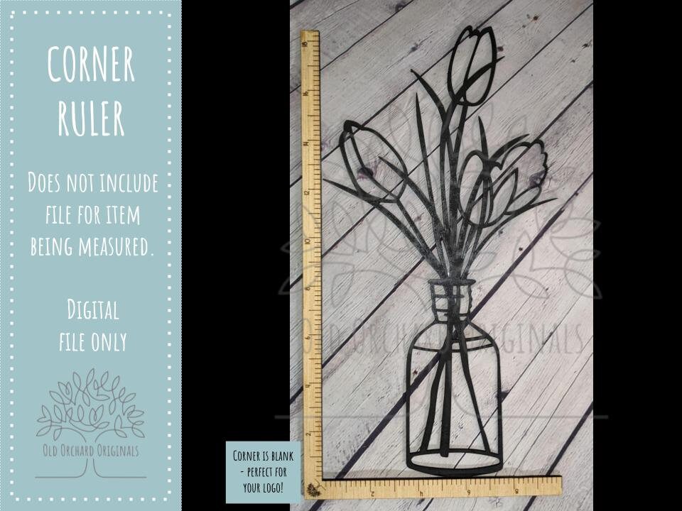 Corner Ruler SVG - Inches - Etsy