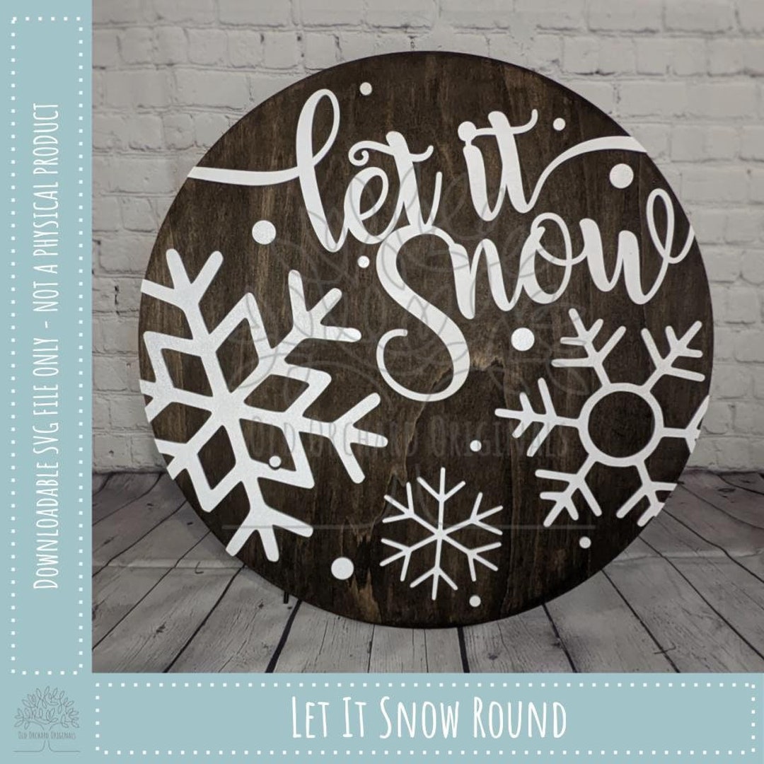 Let It Snow Door Hanger | Digital File | SVG | Laser File - Etsy