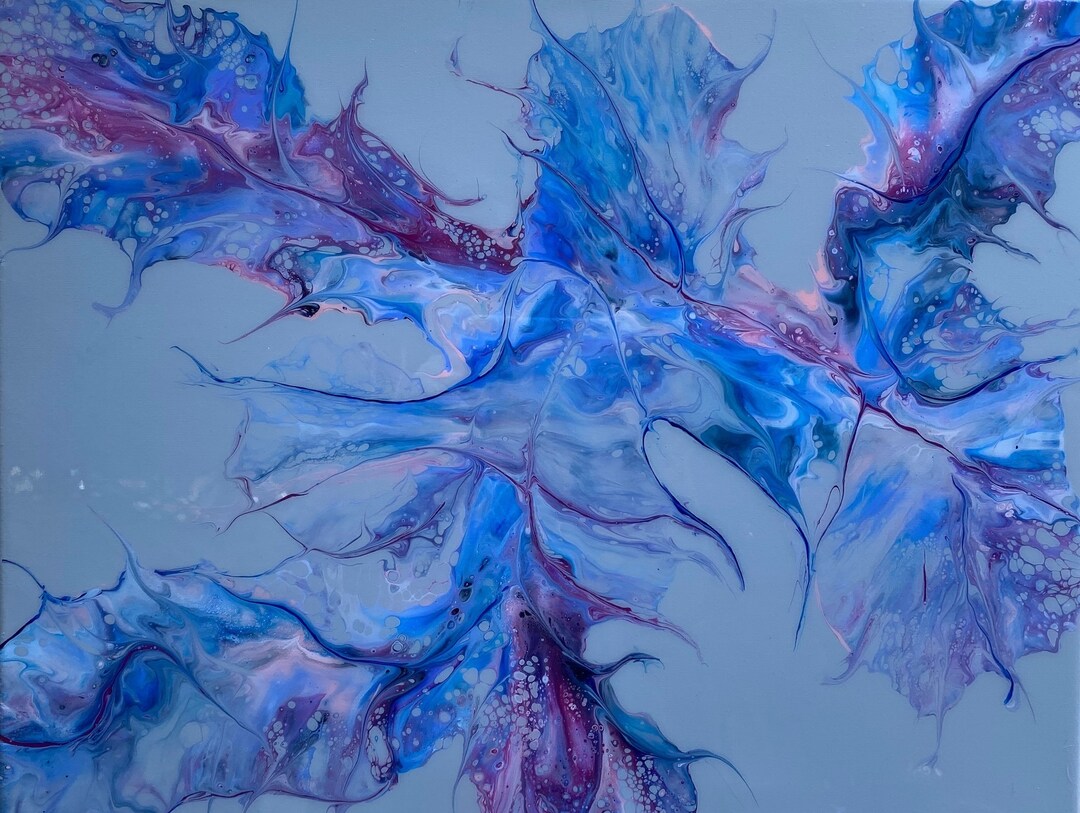 Blue & Pink Wispy Dutch Pour - Etsy