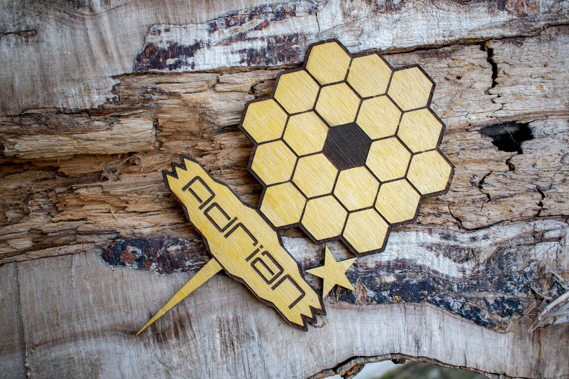 Cake Topper James Webb Space Telescope Wooden Cake Topper | Etsy