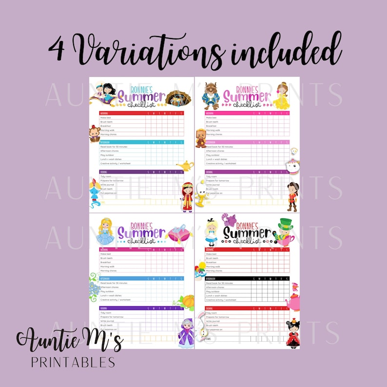 Fairytale Themed Kids Checklist! Responsibility Chart Fully Editable ...