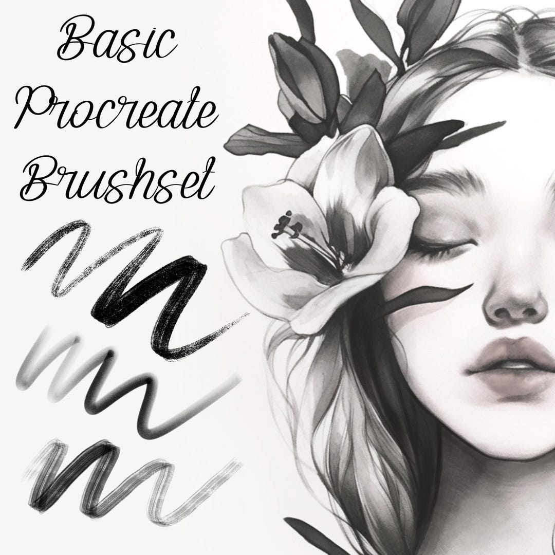 Basic Brush Set for Procreate Drawing Set - Etsy