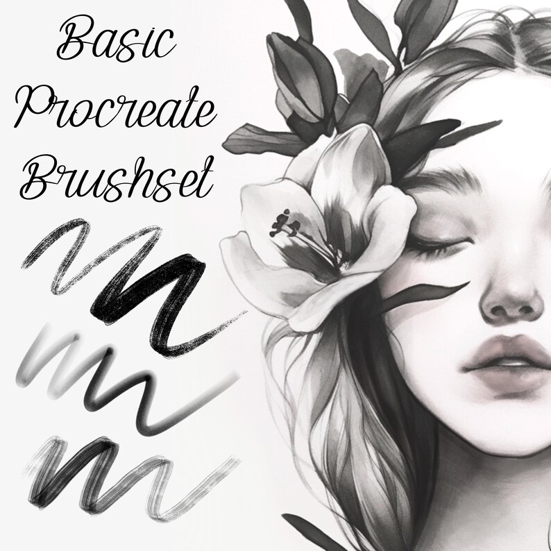 Basic Brush Set for Procreate Drawing Set - Etsy
