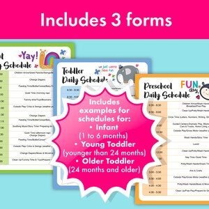 Daycare Daily Schedules for Infants, Toddlers, and Preschoolers ...