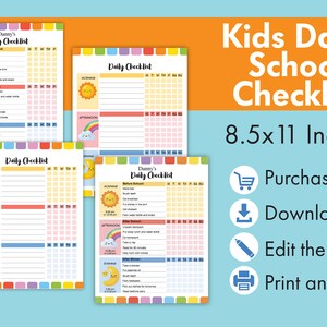 Daily Routine Responsibility Chart, Homeschool Planner to Do List, Kids ...
