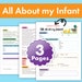 All About My Child Daycare Forms: Get to Know Me, Childcare & Preschool ...