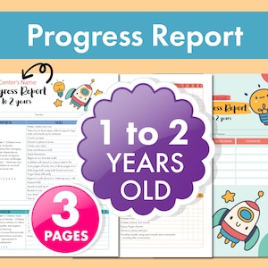 1-2 Year Old Progress Report EYLF/NQS Fillable Form for Early ...