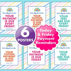 Payment Due Sign | Every Friday Payment Reminder | Digital Download for ...