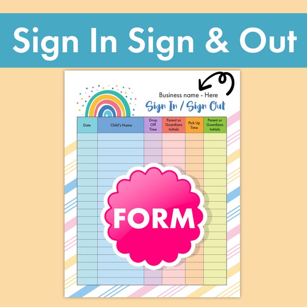 Pick up Log Sheet Template - Etsy