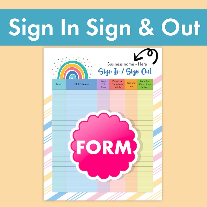 Pick up Log Sheet Template - Etsy