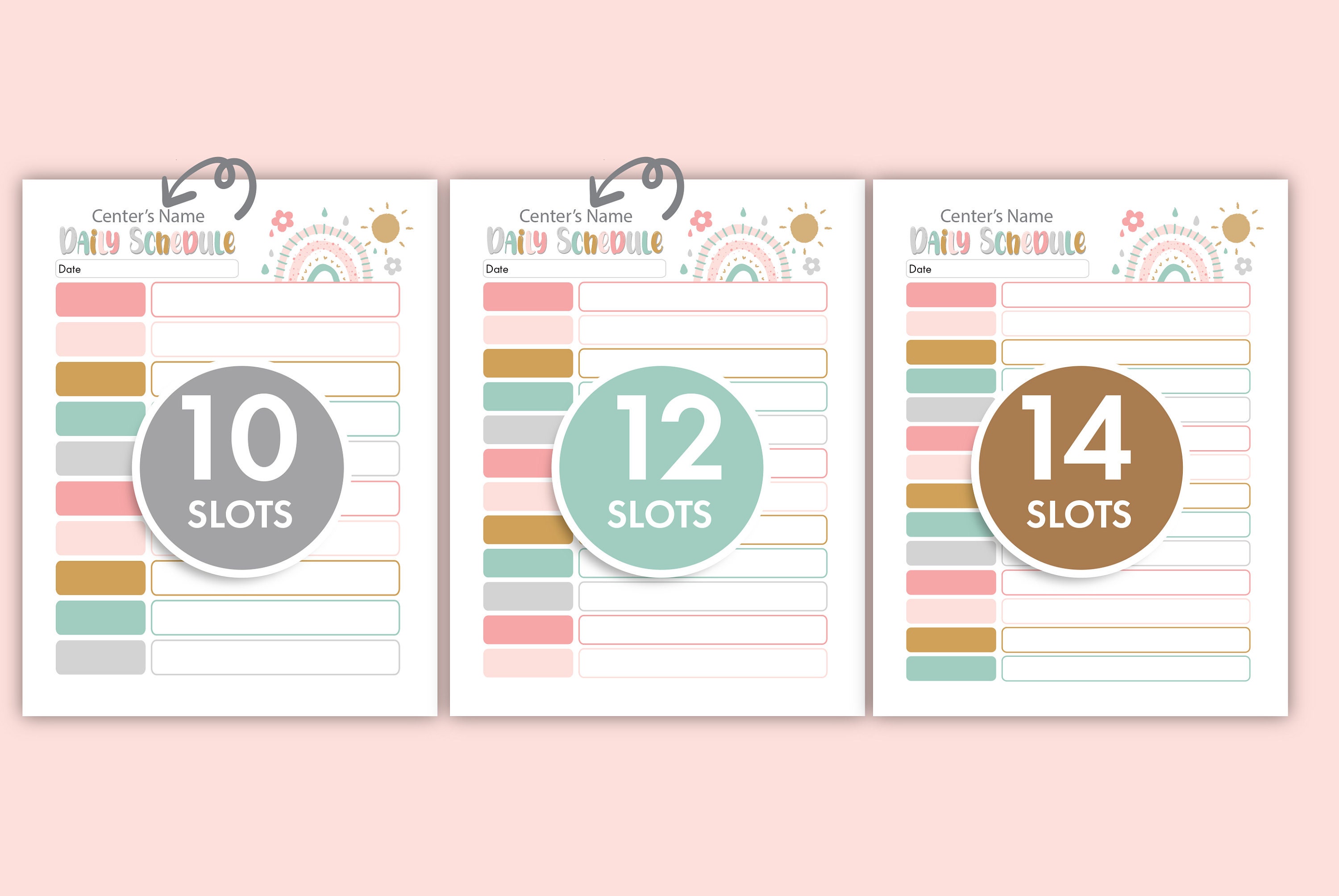 Customizable Daily Schedule Template: Organize Your Daycare, Nanny or ...