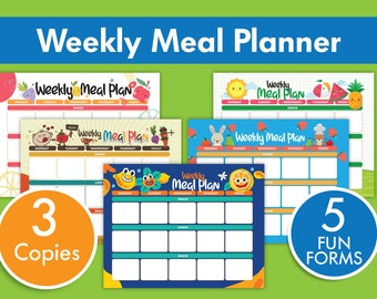 Daycare Weekly Nursery Menu Editable PDF for Preschool - Etsy
