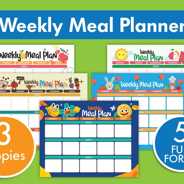 Daycare Menu Template - Etsy