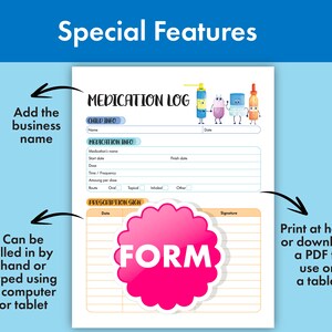 Daycare Medication Authorization Forms Bundle Prescription and Non ...