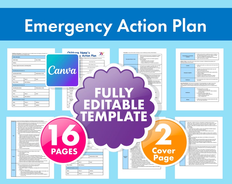 Emergency Plan Template for Daycares, Childcare and Preschools ...