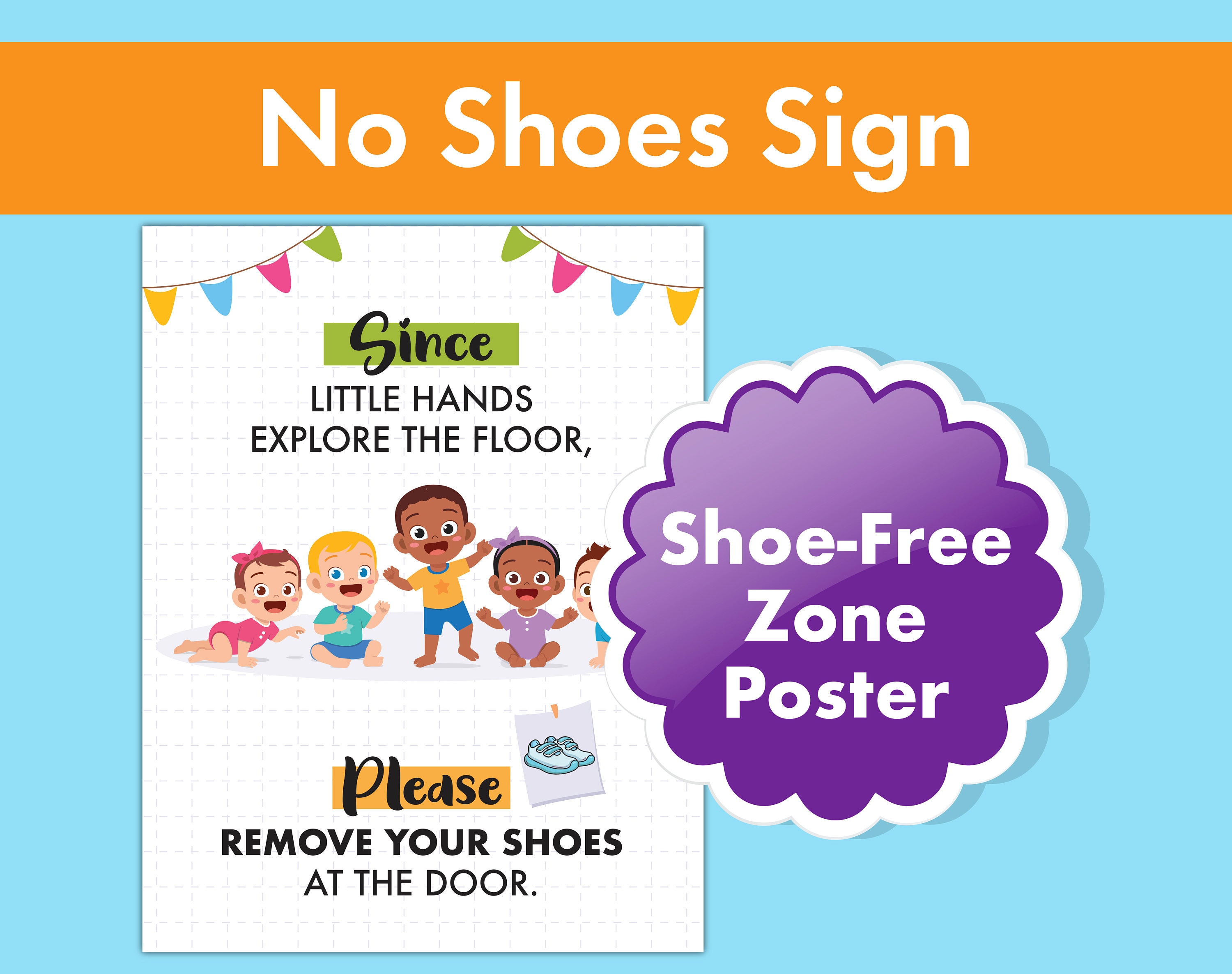 Please Remove Shoes Digital Download | Perfect for Home, Daycare ...