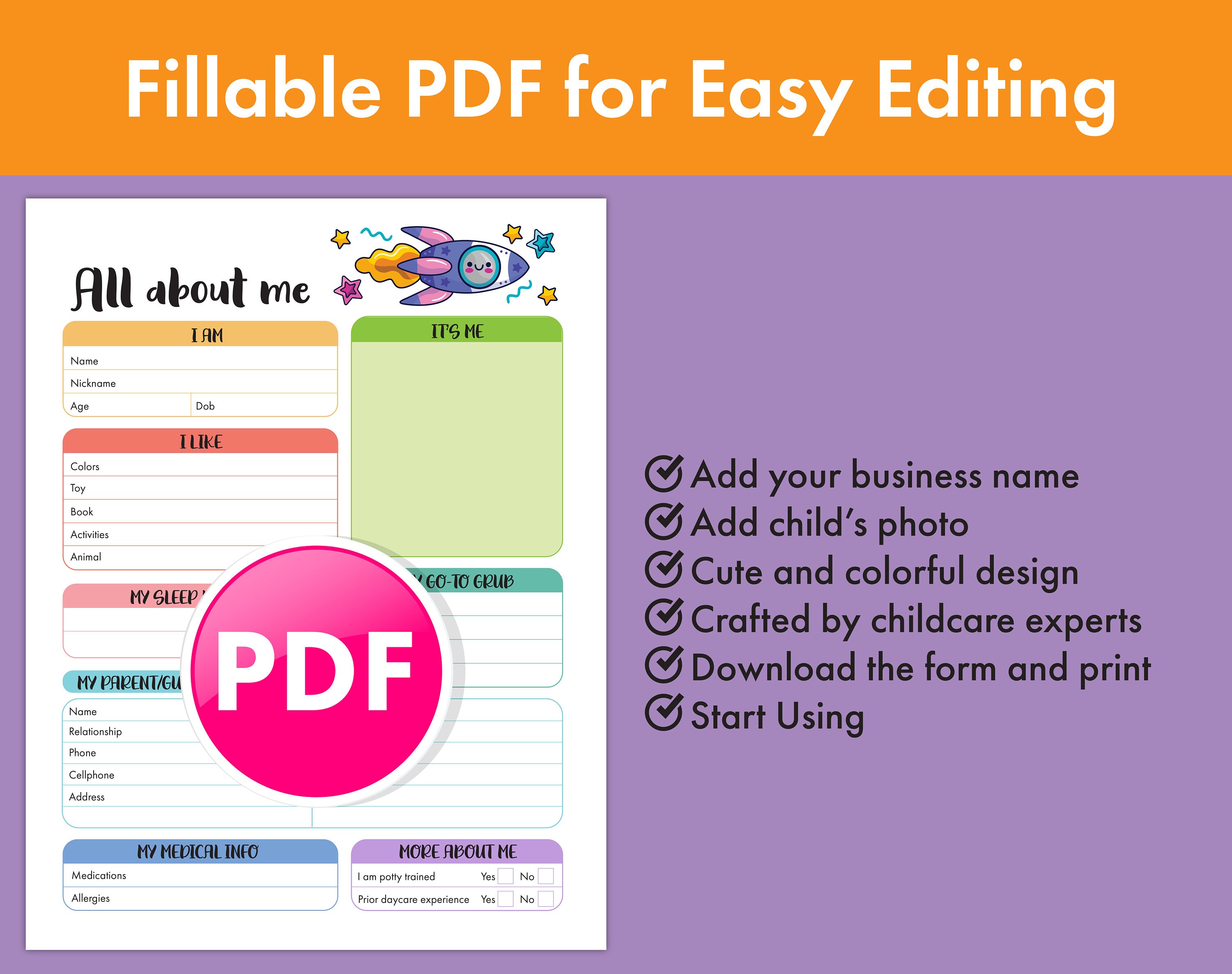 Discover Your Child's World: All About My Child Forms - Get to Know Me ...