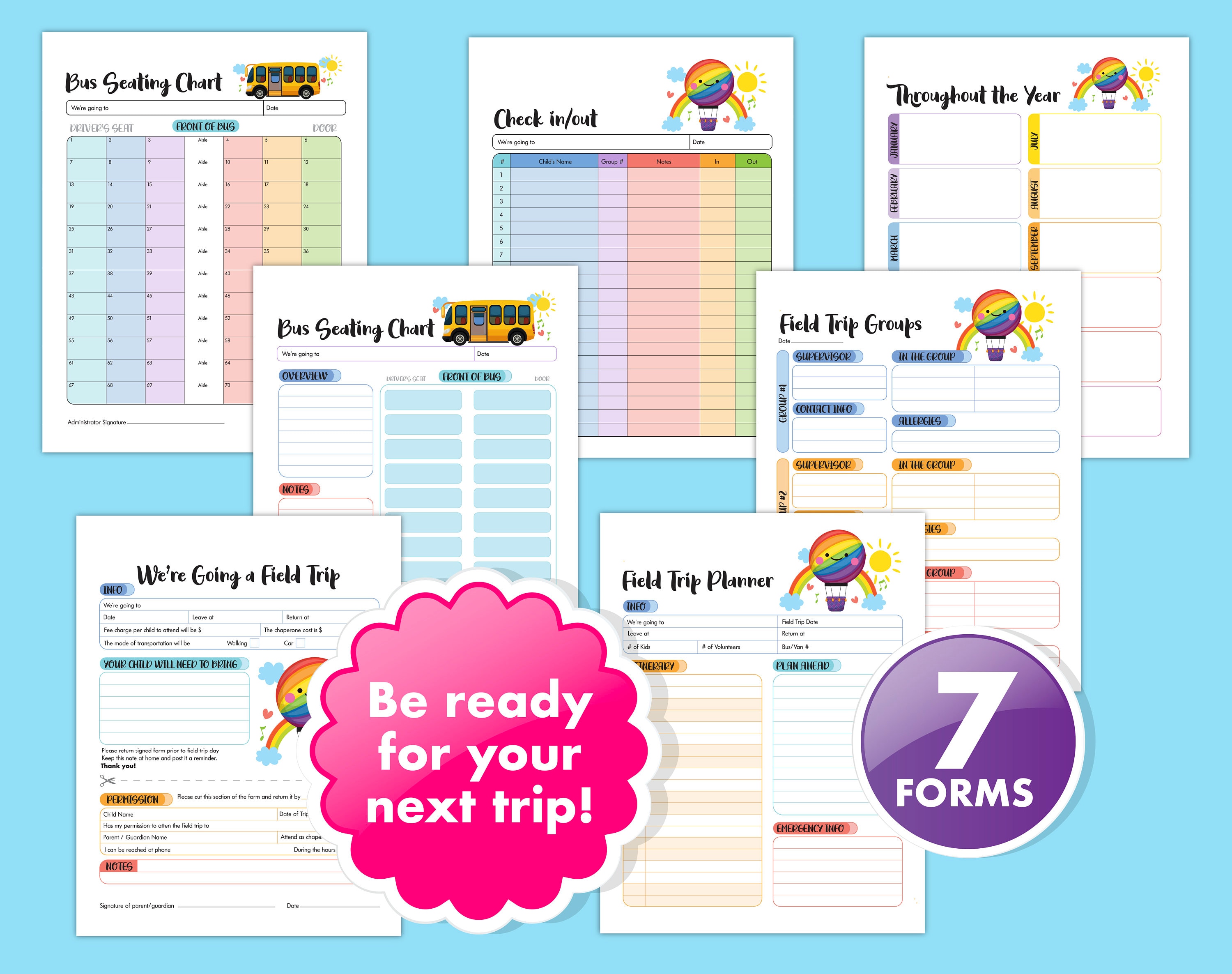 Field Trip Forms Bundle | Field Trip Journal, Field Trip Permission ...