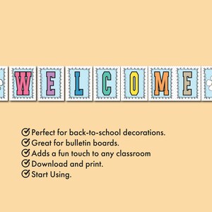 Welcome Banner for Classroom Decor: Bright and Beautiful Printable ...