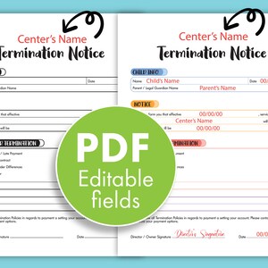 Daycare Termination Notice Termination Policies Termination - Etsy