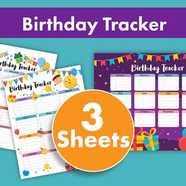 Birthday Tracker - Etsy