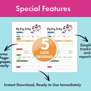 Daily Report Form for Infants, Toddlers, Preschool — Printable Daycare ...