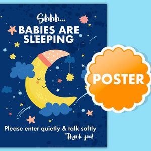Quiet Naptime Poster for Babies - Daycare, Preschool, Home Child Care ...