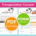 Transportation Consent Form, Perfect for Daycare, Childcare, Preschool ...